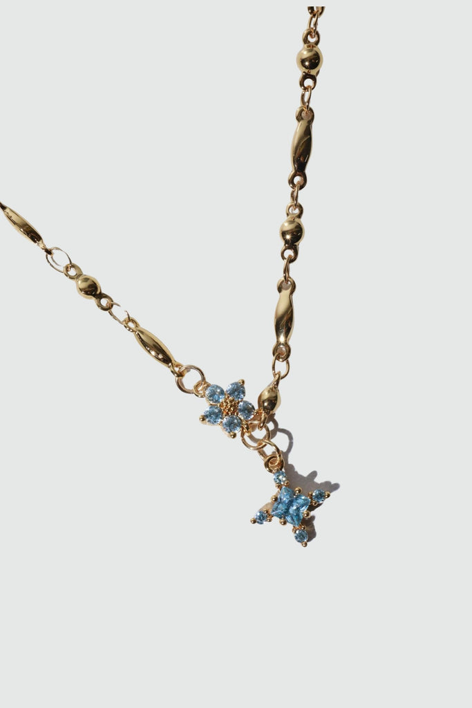 18K Real Gold Plated Topaz Starlight Cross Necklace – Cutethingscommin