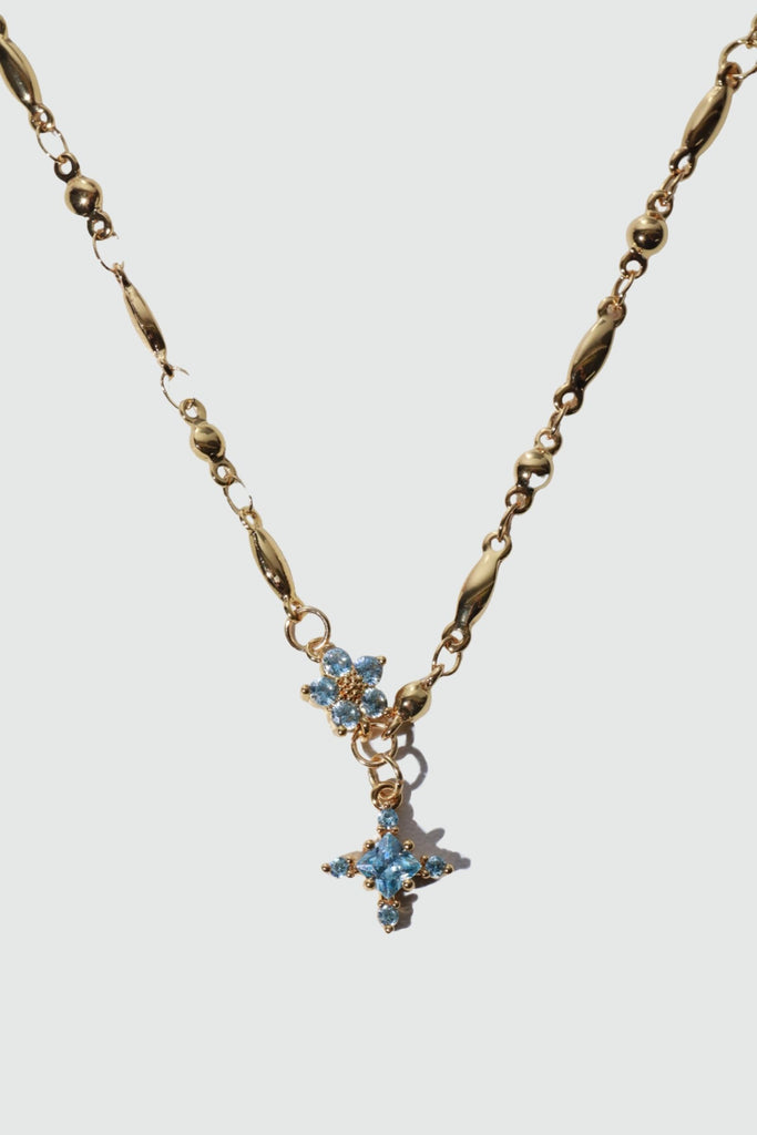 18K Real Gold Plated Topaz Starlight Cross Necklace – Cutethingscommin