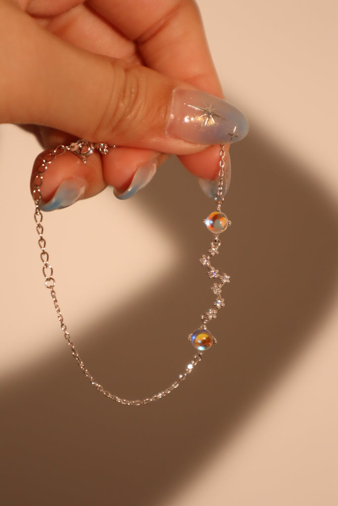 925 Sterling Silver Moonstone Galaxy Bracelet – Cutethingscommin