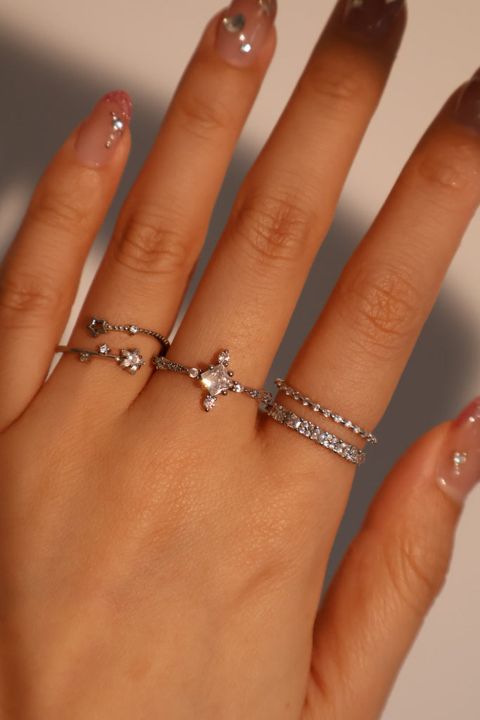 Double Layers Diamond Ring – Cutethingscommin