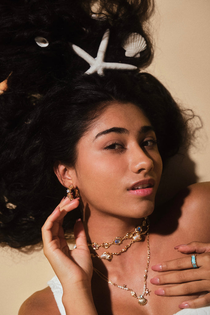 18K Real Gold Plated Sea Shell Pearls Necklace – Cutethingscommin