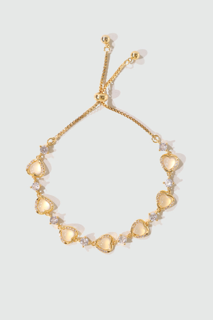 18K Real Gold Plated Moonlight Glowing Heart Bracelet – Cutethingscommin