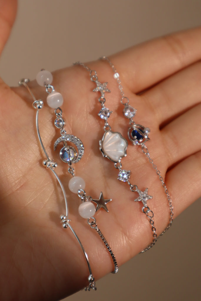 925 Sterling Silver Sea Shell Bracelet – Cutethingscommin