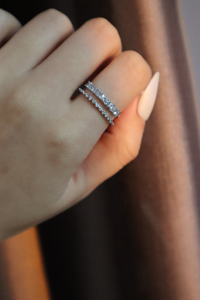 Double Layers Diamond Ring – Cutethingscommin